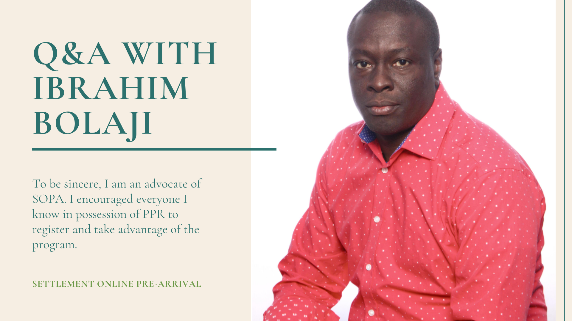 12, May 2020 - Settlement Online Pre-Arrival (SOPA)